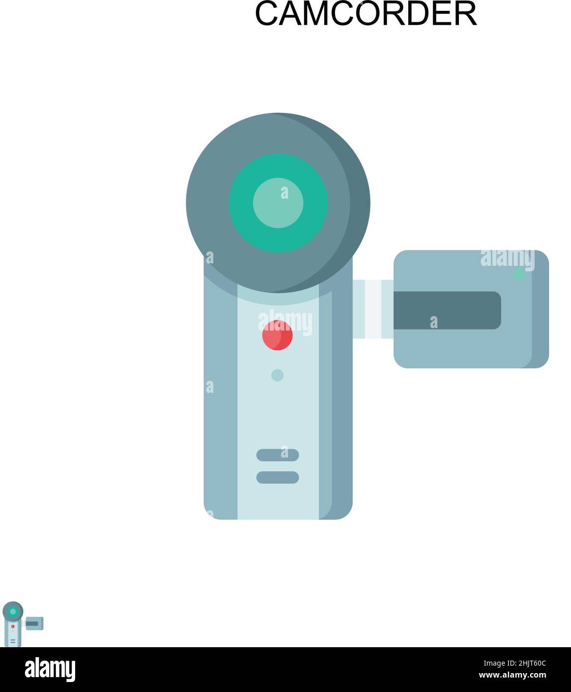 Camcorder Simple vector icon. Illustration symbol design template for ...