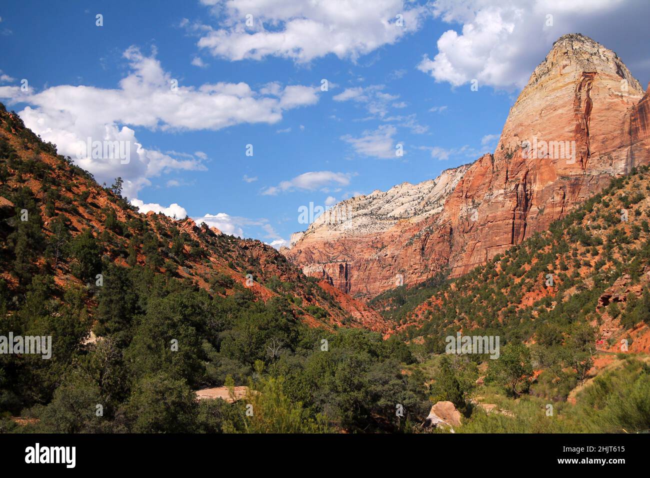 The shades of red painted on the cliffs of Zion National Park in Utah ...