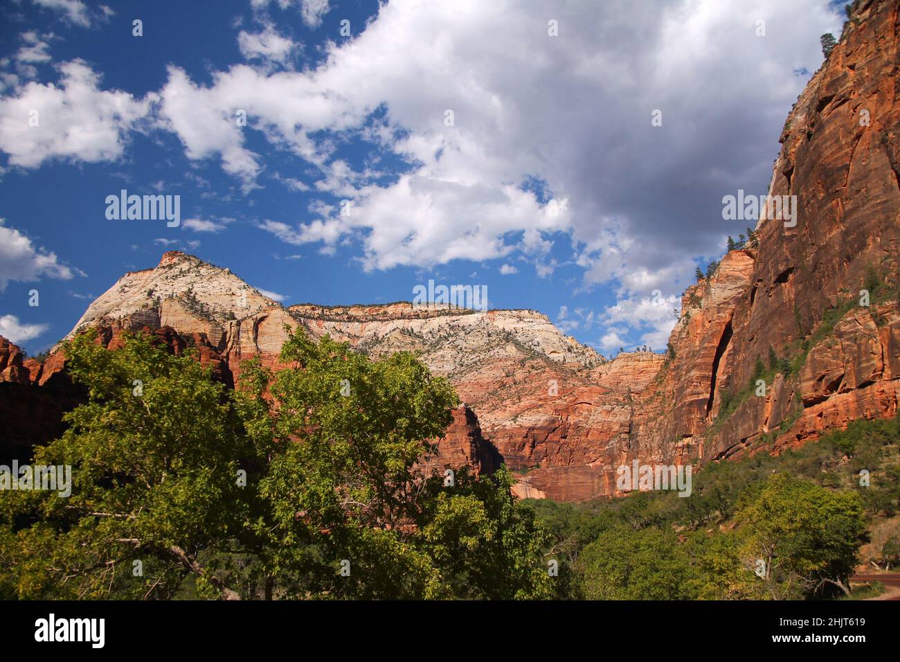 The shades of red painted on the cliffs of Zion National Park in Utah ...
