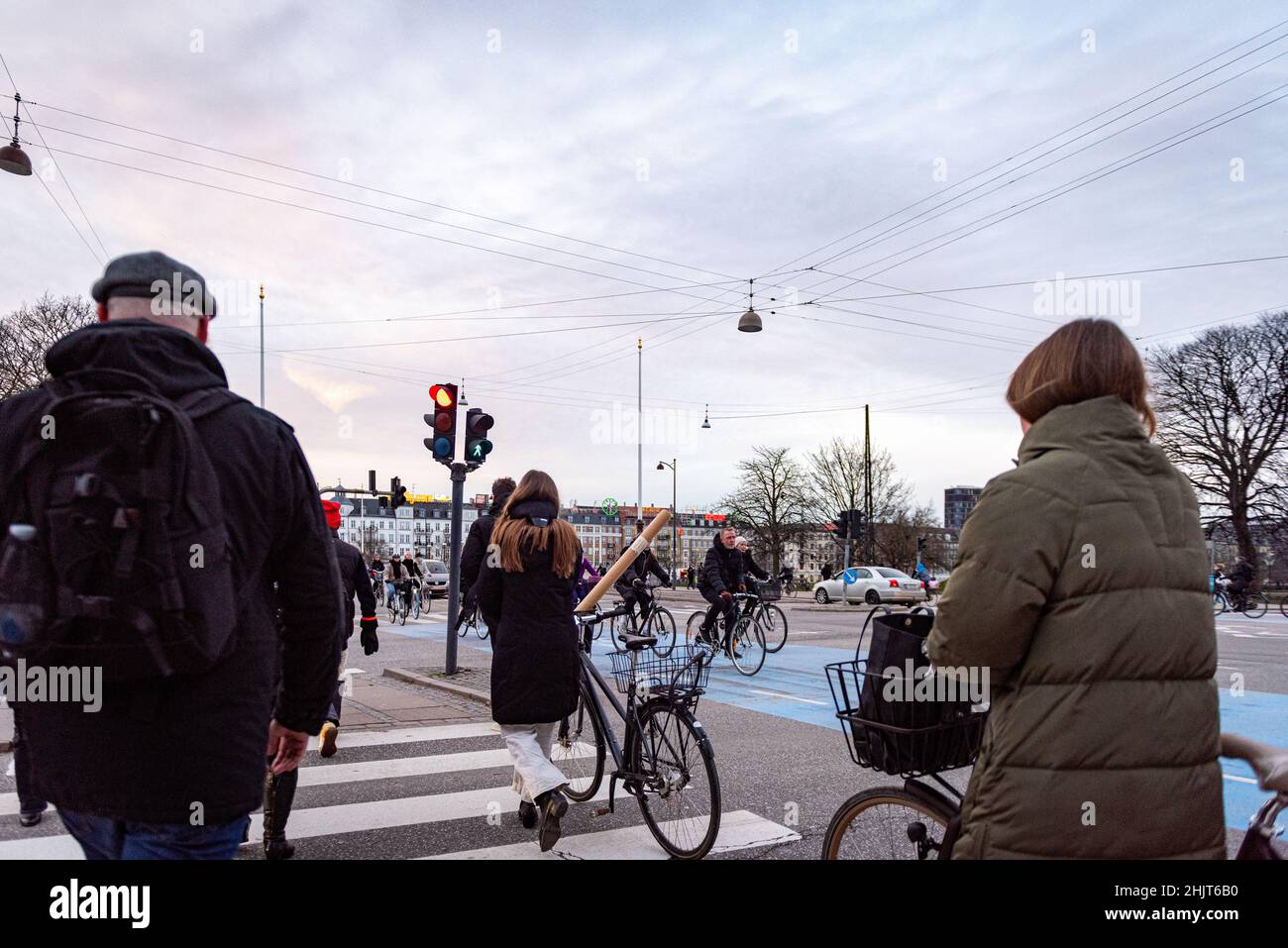 Copenhagen Denmark two men offer to help give directions in the city of ...