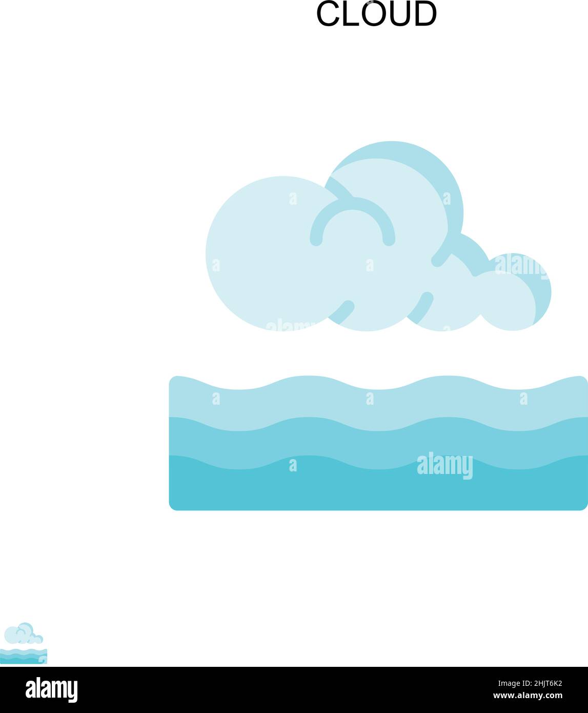 Cloud Simple vector icon. Illustration symbol design template for web ...