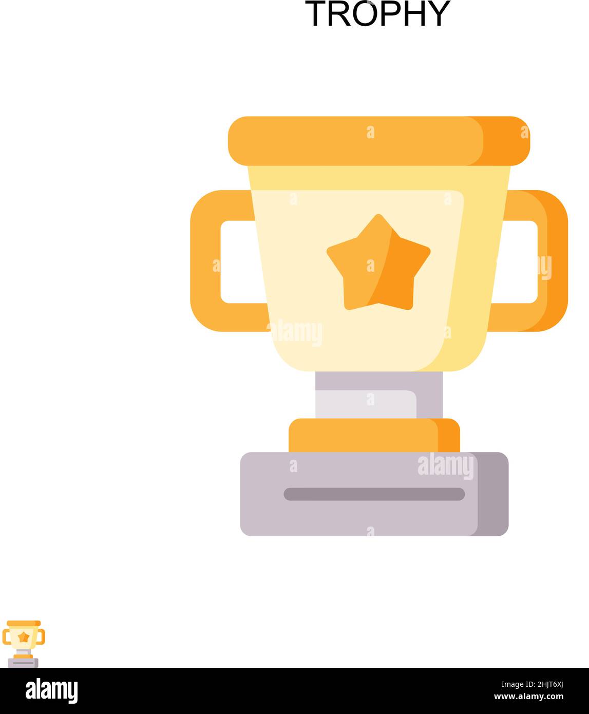 Trophy Simple vector icon. Illustration symbol design template for web ...