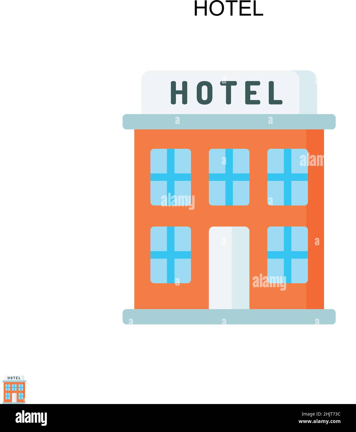 Hotel Simple vector icon. Illustration symbol design template for web ...