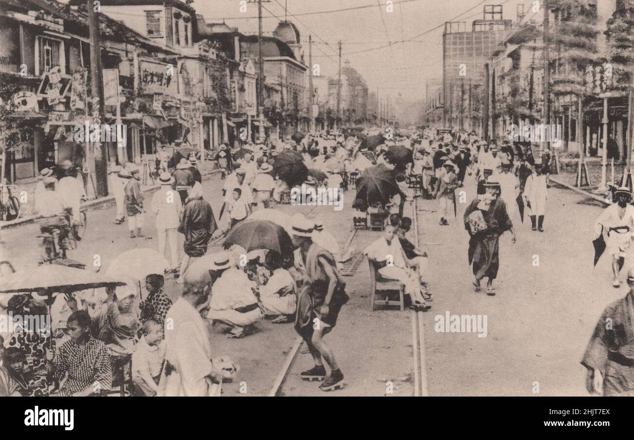 Japan Earthquake 1923: People rushed outdoors and took refuge on the ...