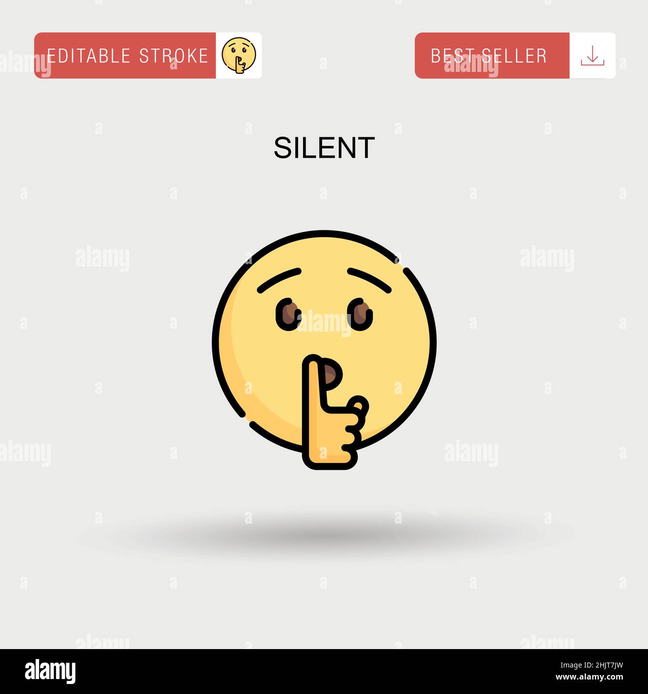 Silent Simple vector icon Stock Vector Image & Art - Alamy
