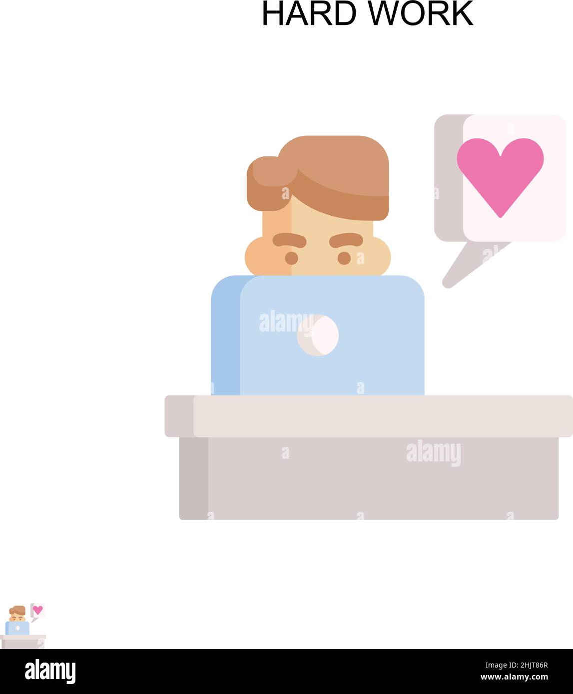 Hard Work Simple Vector Icon Illustration Symbol Design Template For Web Mobile Ui Element
