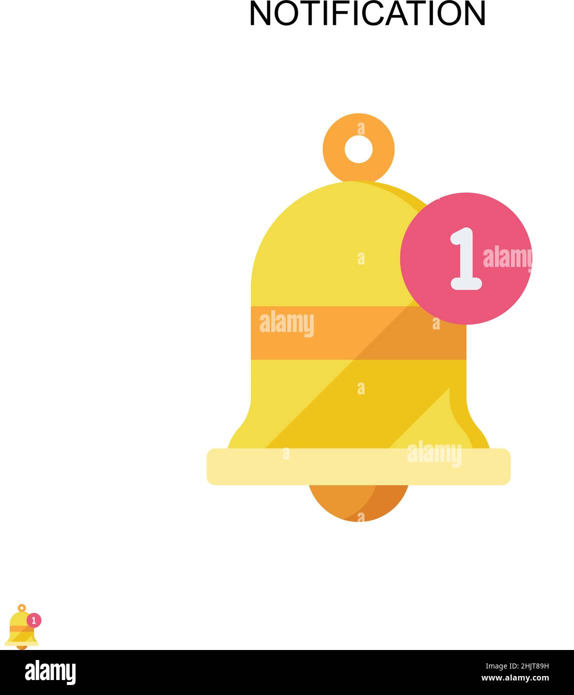 Notification Simple vector icon. Illustration symbol design template ...