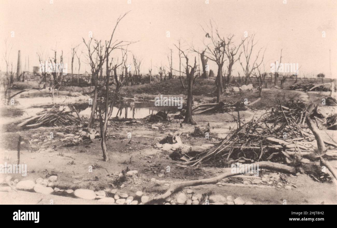 Japan Earthquake 1923: The ruins of Yasuda mansion at Yokoamicho, Honjo ...
