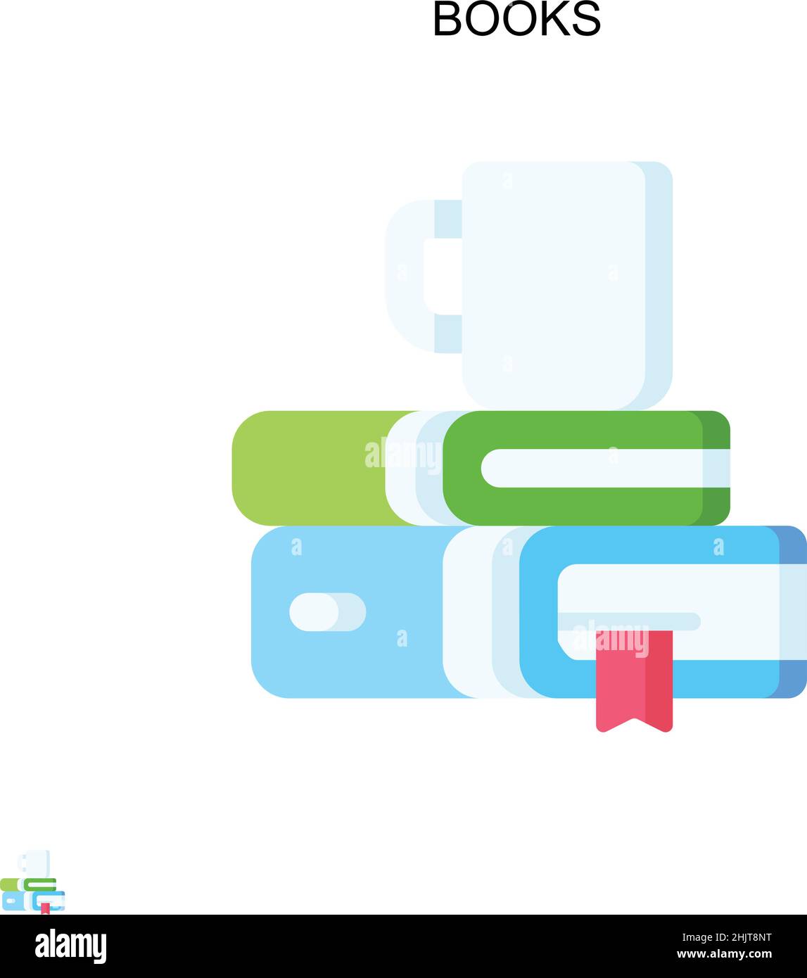 Books Simple vector icon. Illustration symbol design template for web ...