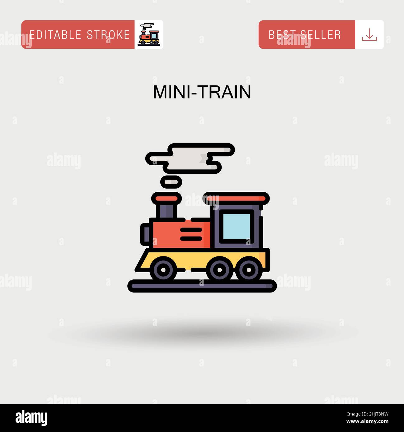 Miniature railway steam engine Stock Vector Images - Alamy