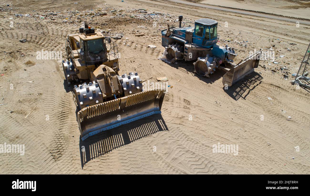 Landfill bulldozer hi-res stock photography and images - Alamy