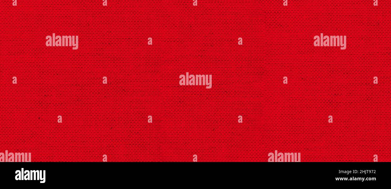 Bright red linen textured background for web or print with copy space ...