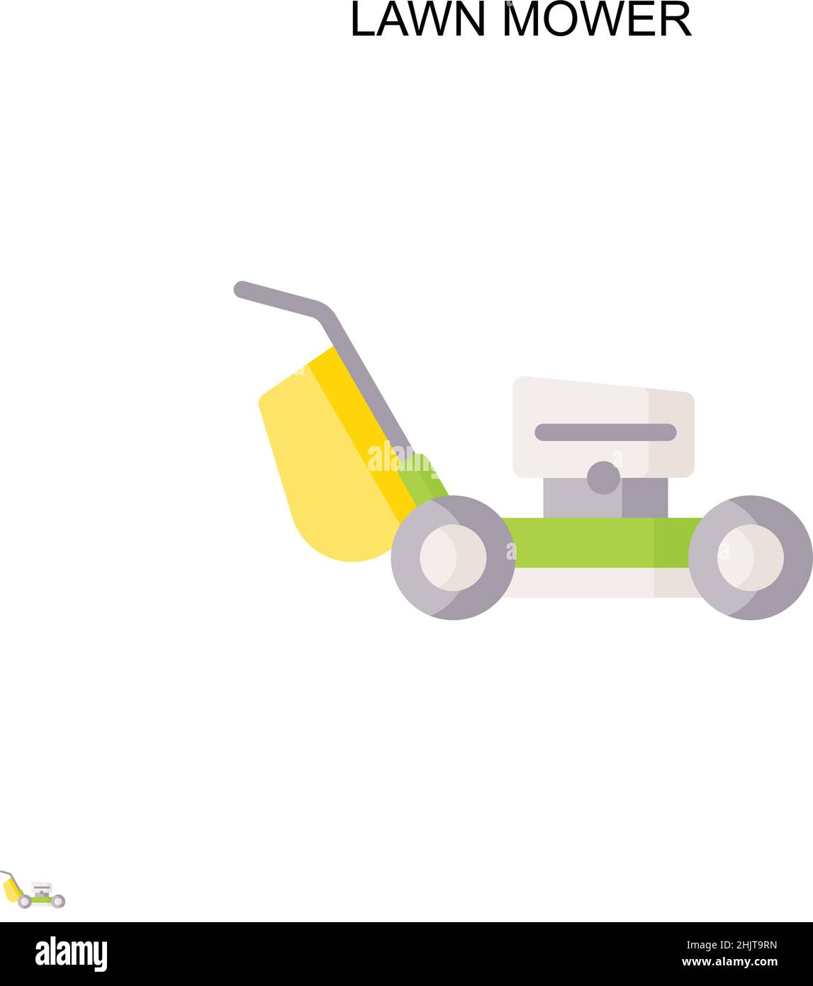Lawn mower Simple vector icon. Illustration symbol design template for ...