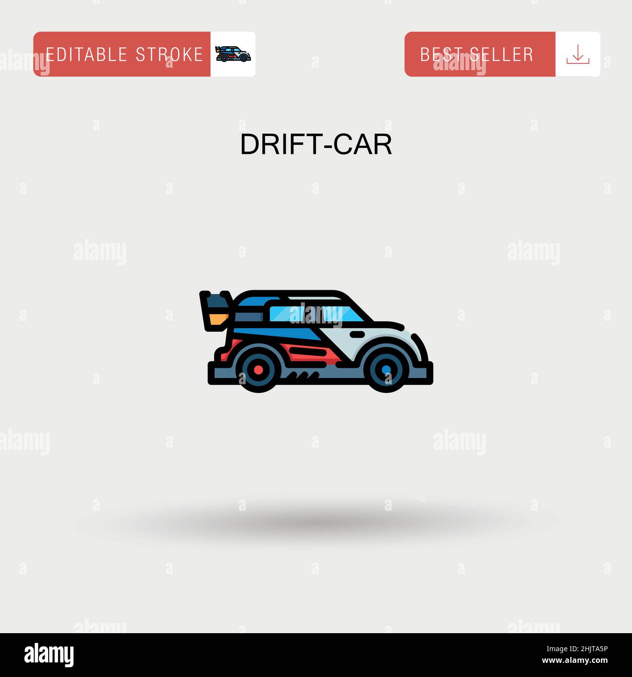 Drift car Stock Vector Images - Alamy