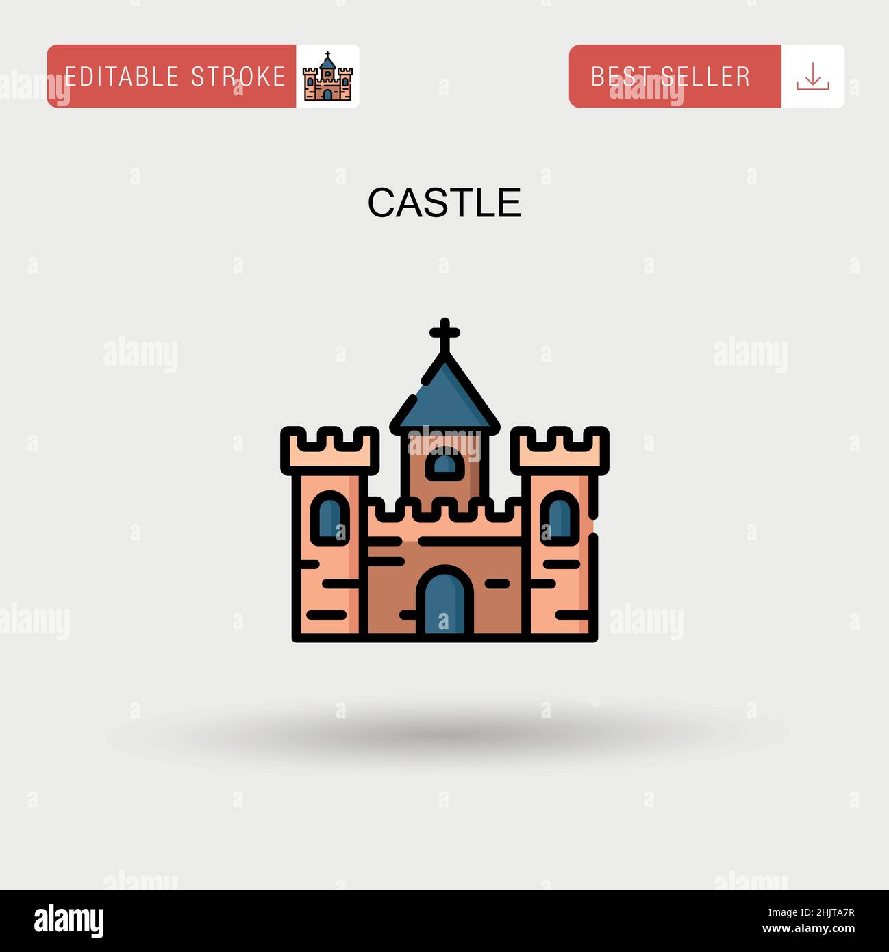 Castle Simple vector icon Stock Vector Image & Art - Alamy
