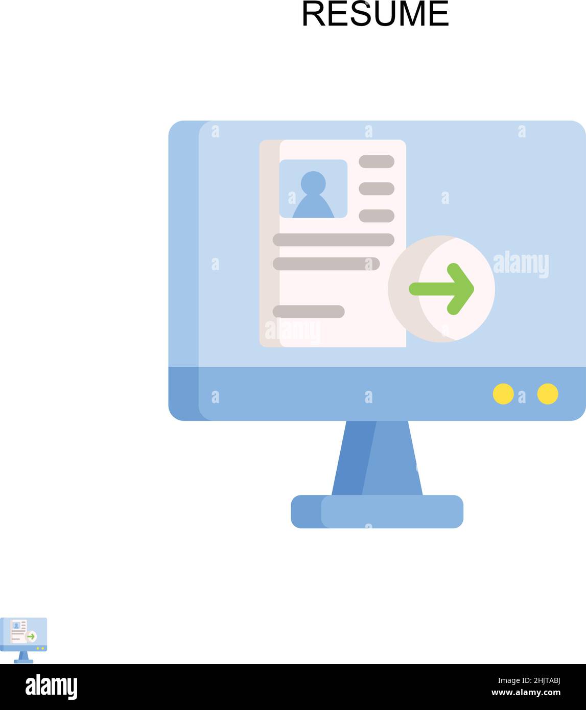 Resume Simple vector icon. Illustration symbol design template for web ...