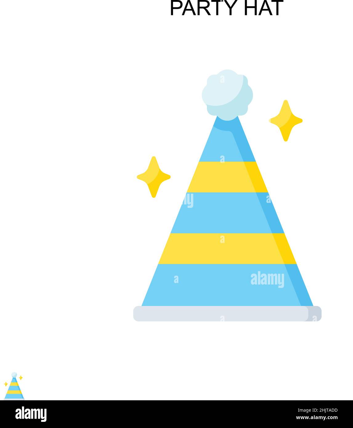 Party hat Simple vector icon. Illustration symbol design template for ...