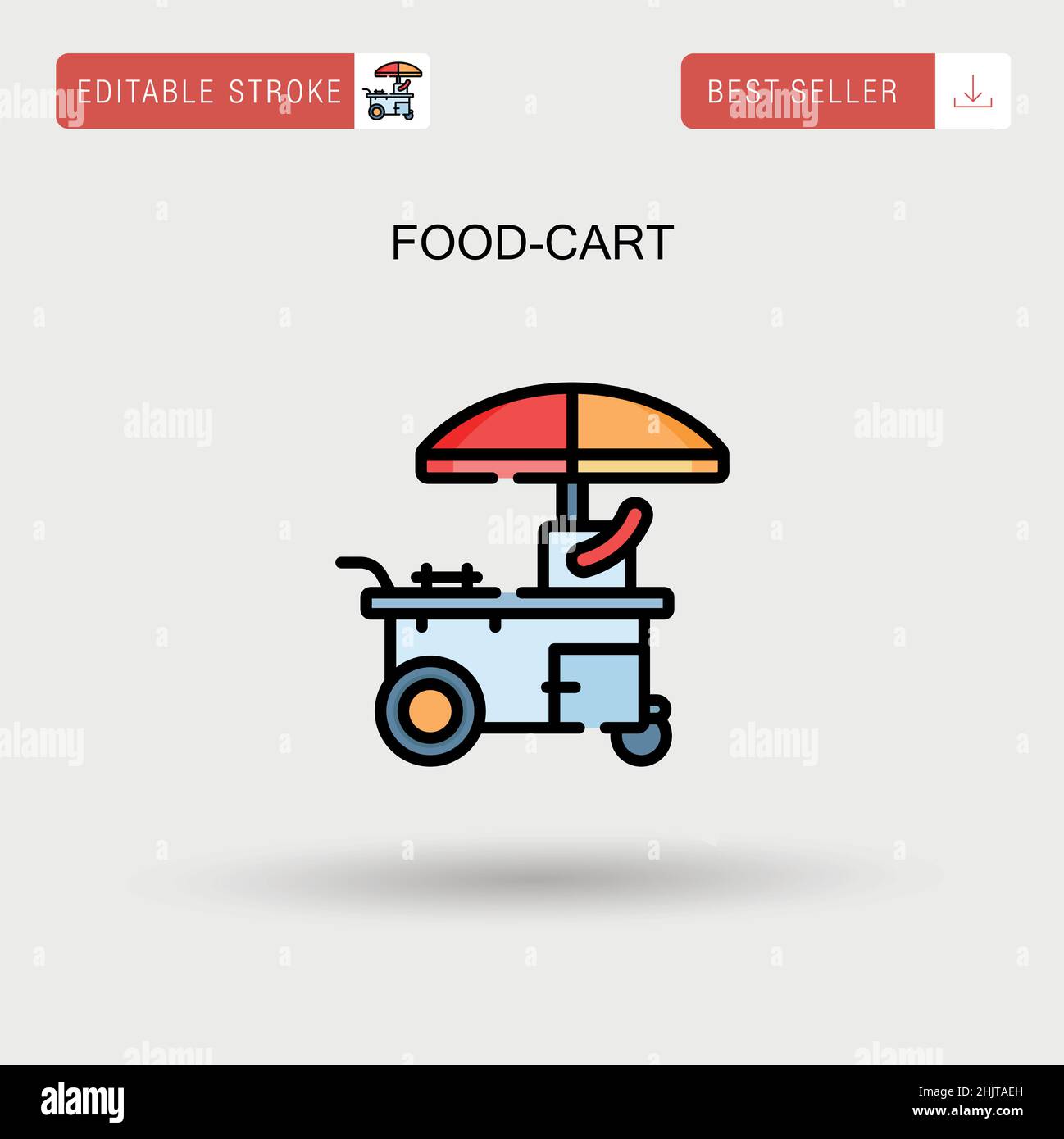 Food-cart Simple vector icon Stock Vector Image & Art - Alamy