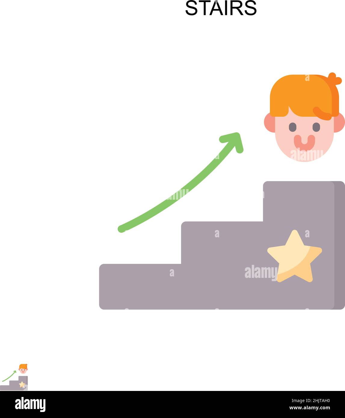 Stairs Simple vector icon. Illustration symbol design template for web ...