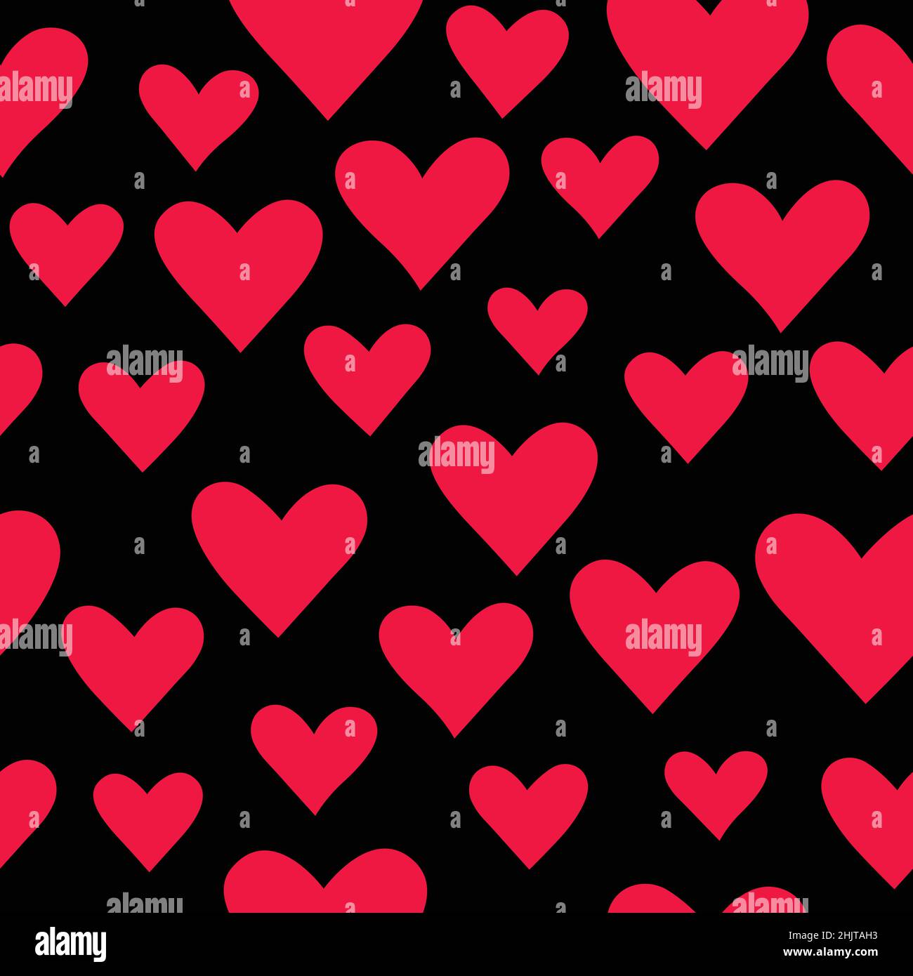 Simple hearts seamless pattern. Valentines day background. Flat design ...