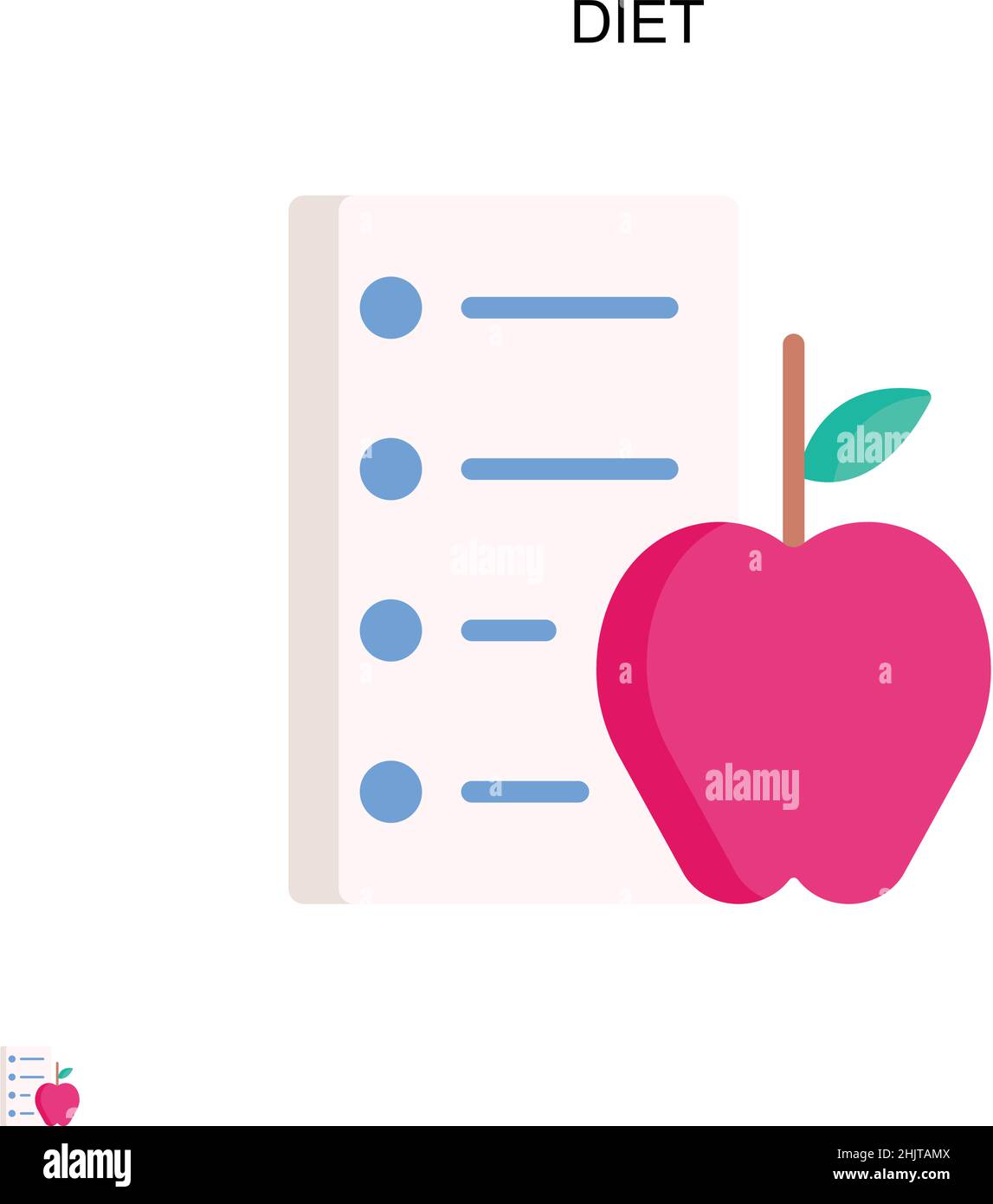 Diet Simple vector icon. Illustration symbol design template for web ...