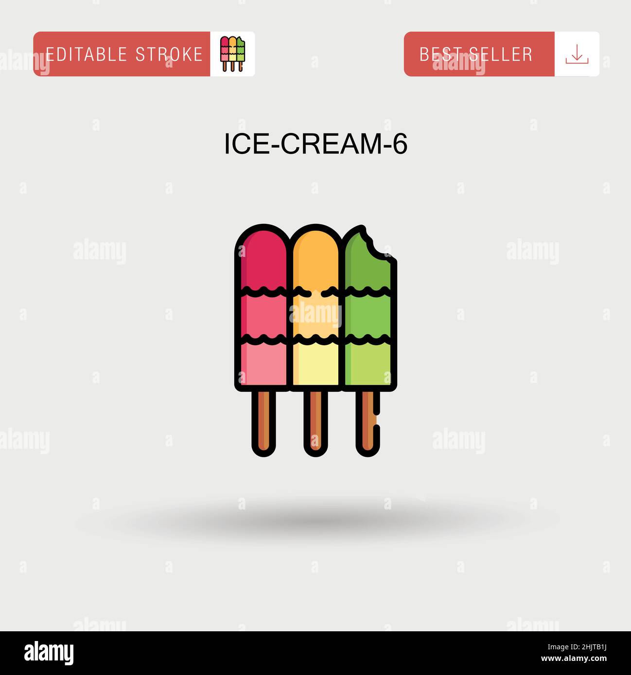Ice-cream-6 Simple vector icon Stock Vector Image & Art - Alamy