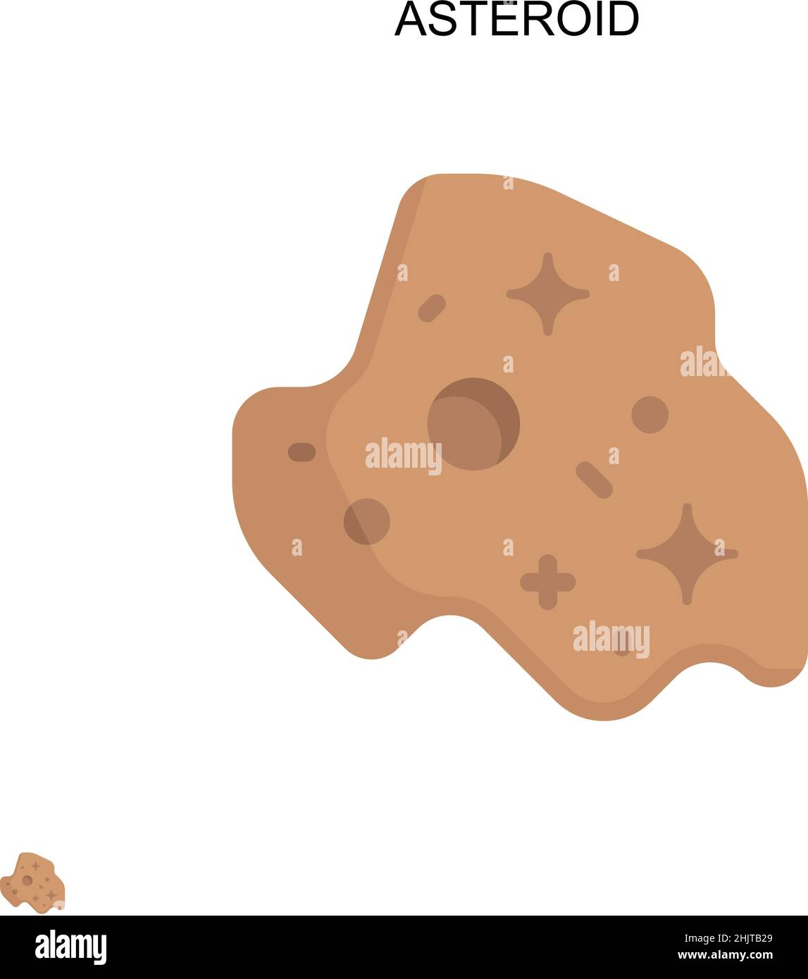 Asteroid Simple vector icon. Illustration symbol design template for ...