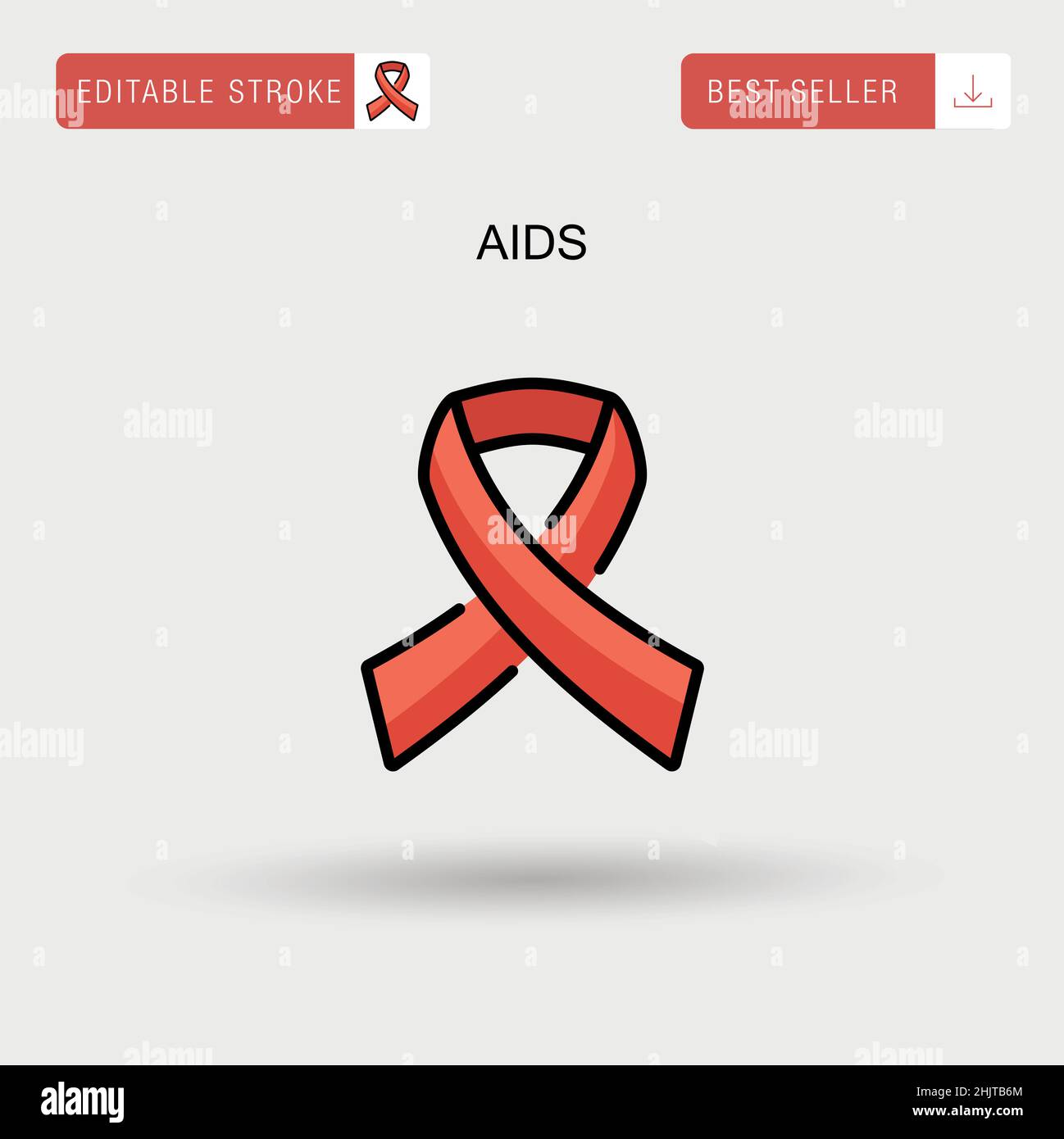Aids Simple vector icon Stock Vector Image & Art - Alamy