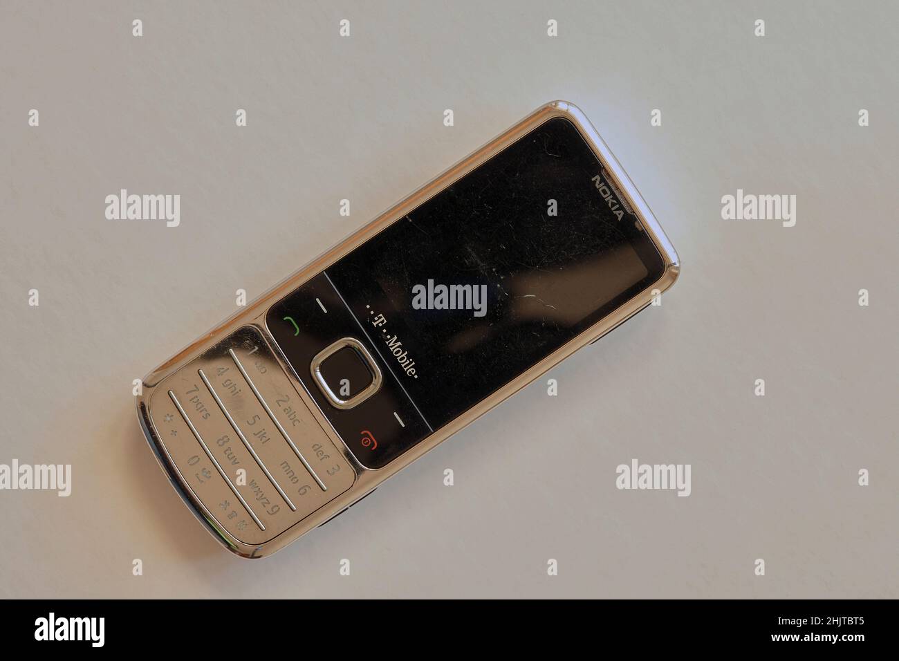 Vintage Nokia phone seen against a white background Stock Photo - Alamy