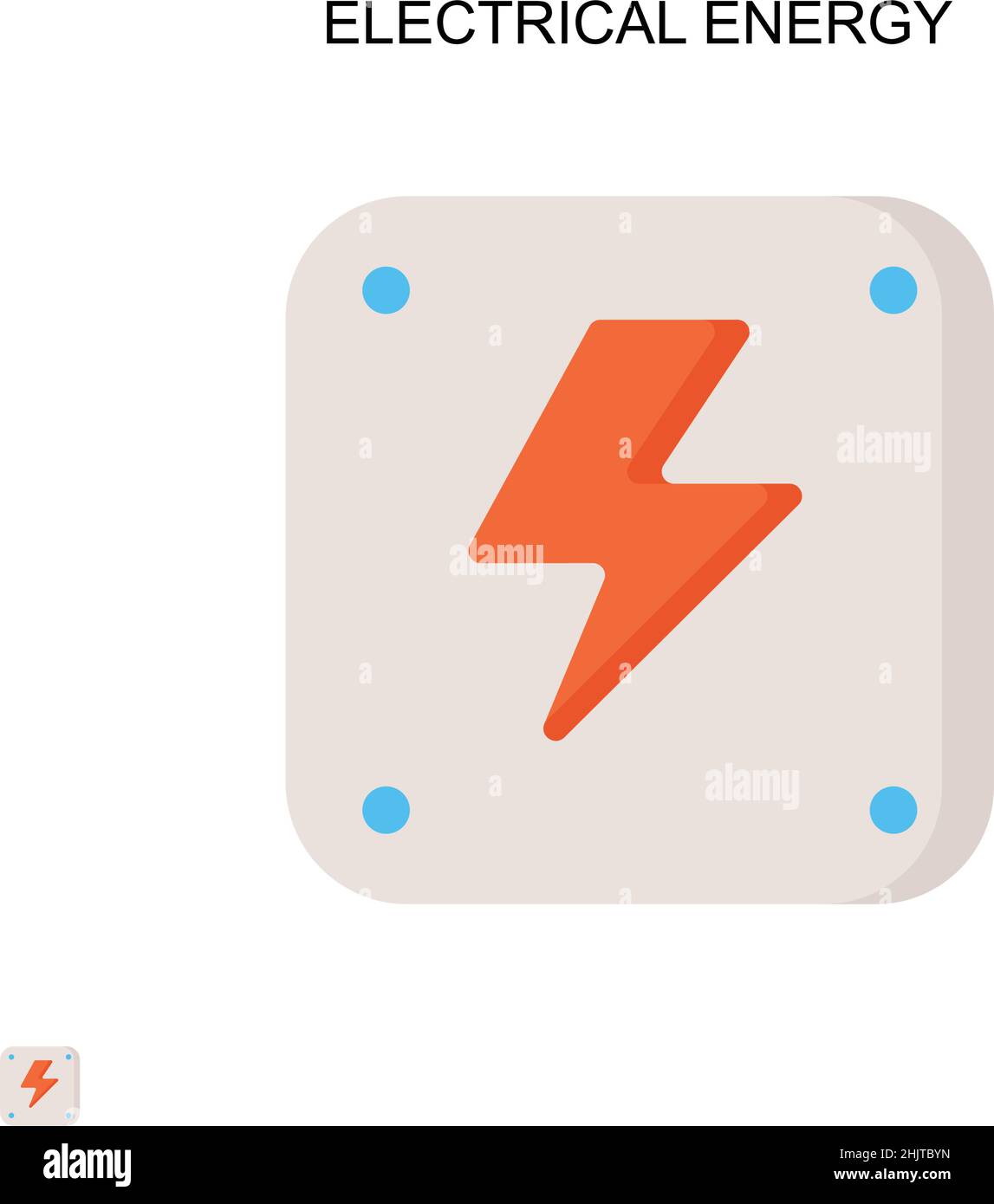 Electrical energy Simple vector icon. Illustration symbol design ...