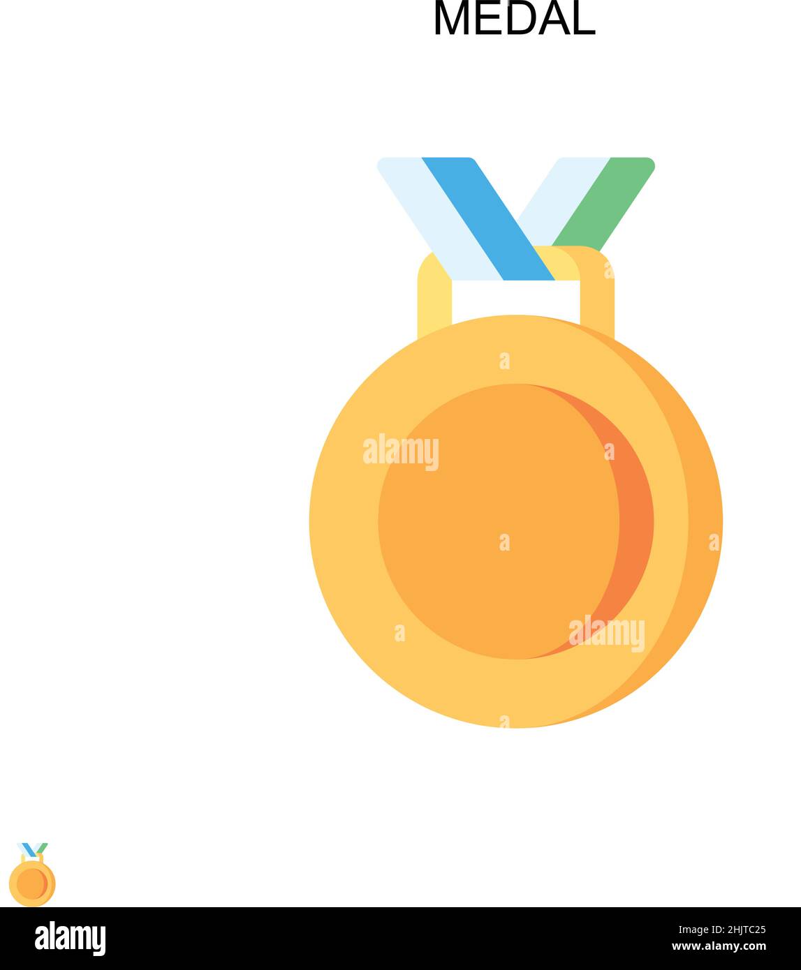 Medal Simple vector icon. Illustration symbol design template for web ...