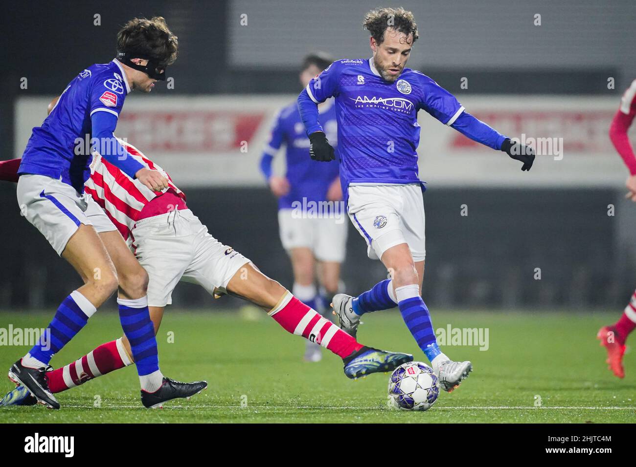 OSS, NETHERLANDS - JANUARY 28: Kay Tejan of TOP Oss battles for the ...
