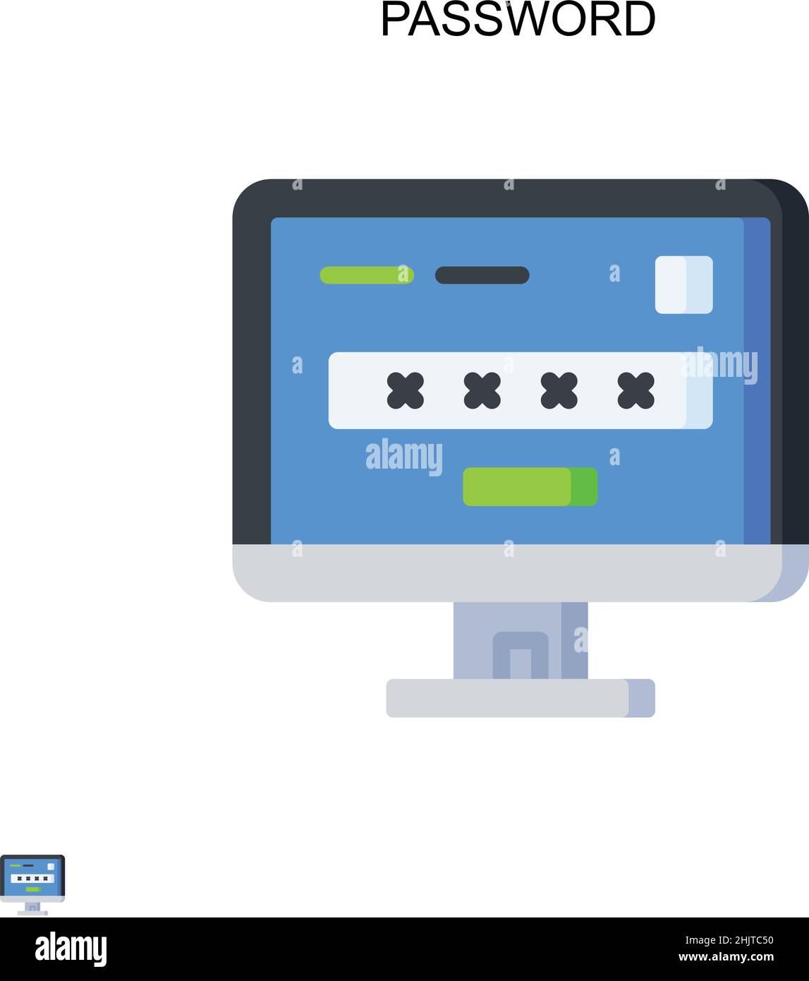 Password Simple vector icon. Illustration symbol design template for web mobile UI element Stock ...