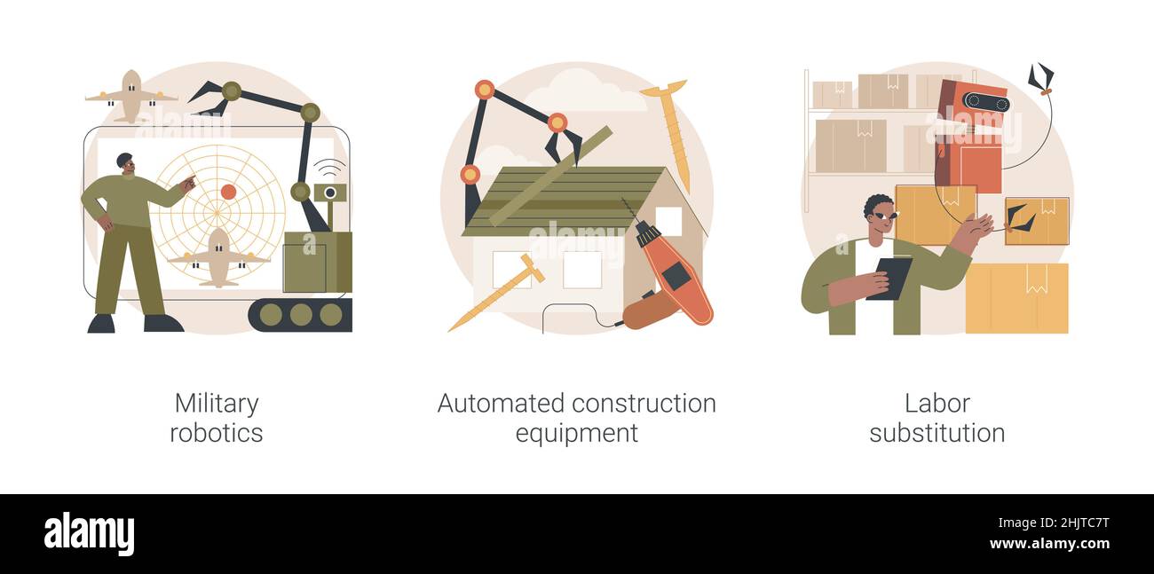 Artificial intelligence in industry abstract concept vector ...