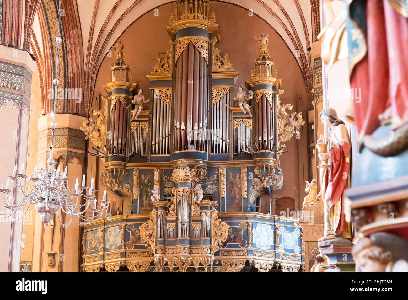 Famoues Baroque pipe organ in Gothic Archcathedral Basilica of the ...