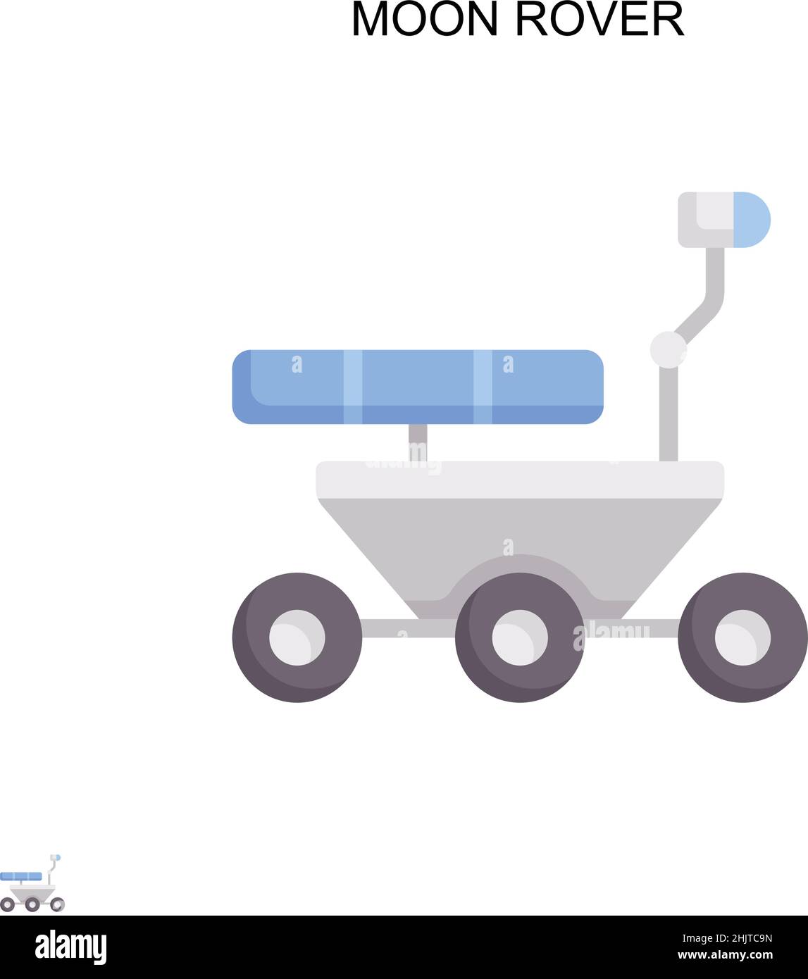 Moon rover Simple vector icon. Illustration symbol design template for ...
