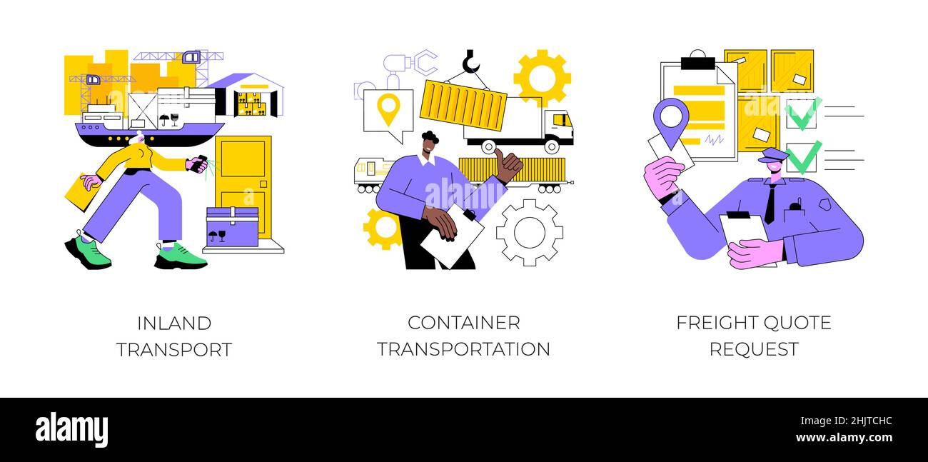 Logistics service provider abstract concept vector illustration set ...