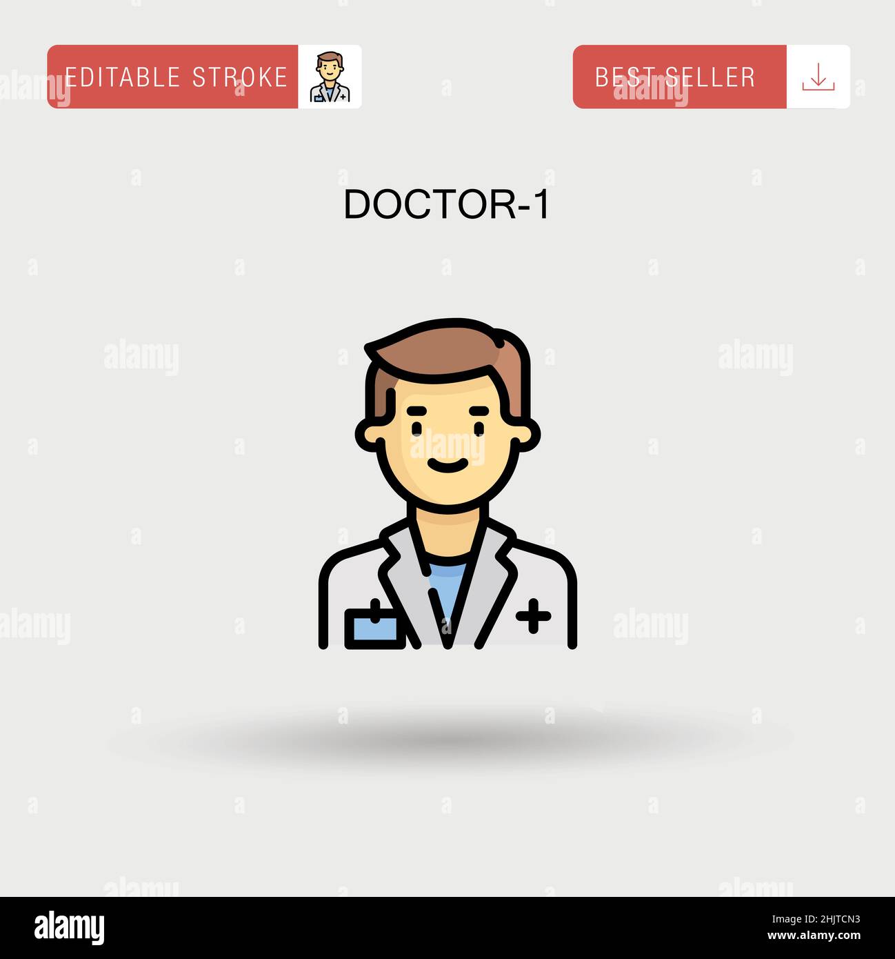 Single line drawing doctor patient hi-res stock photography and images ...