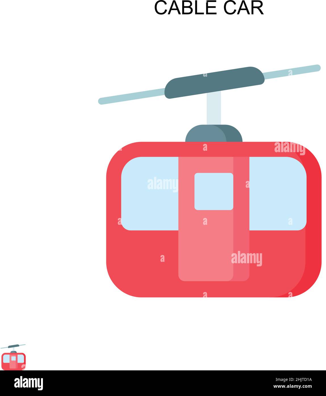 Cable Car Simple Vector Icon Illustration Symbol Design Template For Web Mobile Ui Element