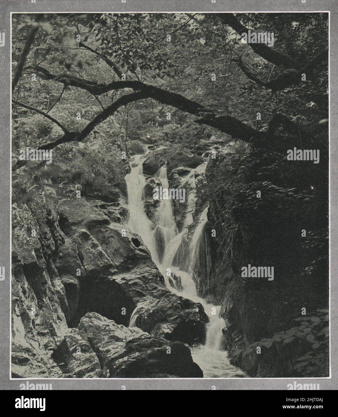 Machno Falls, near Bettws-y-Coed. Carnarvonshire (1913 Stock Photo - Alamy