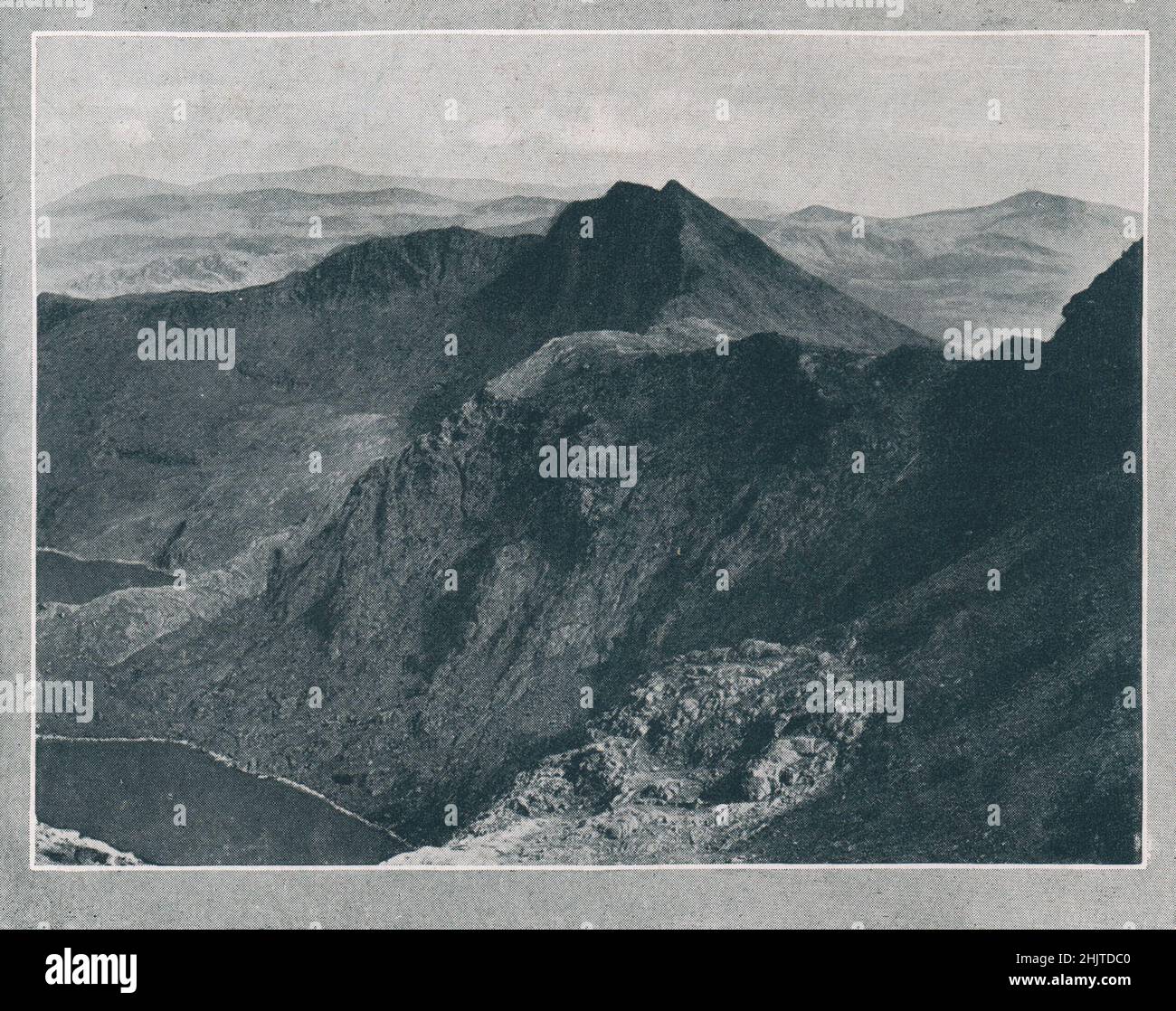 Snowdon: View from the Saddle. Carnarvonshire (1913 Stock Photo - Alamy