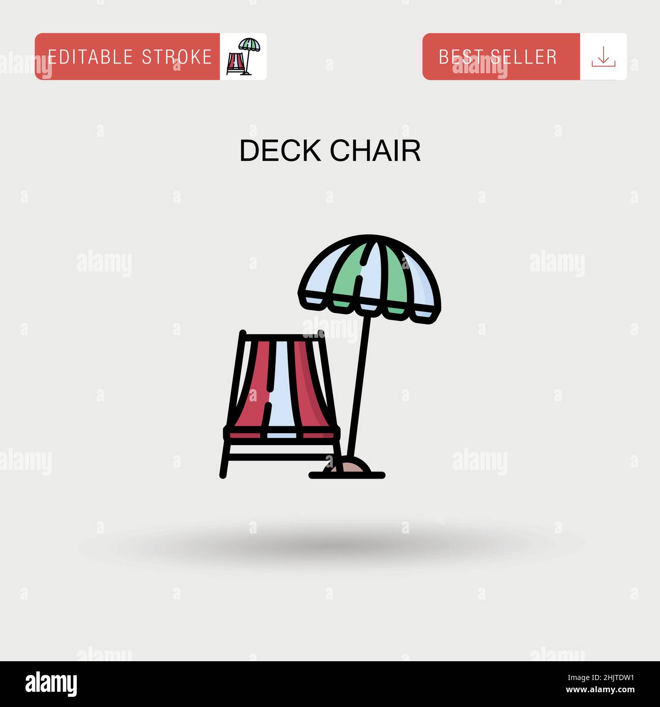 Deck chair Simple vector icon Stock Vector Image & Art - Alamy