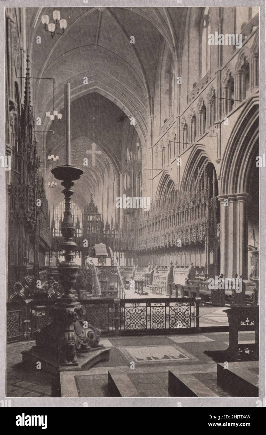 The Choir, Chester Cathedral. Cheshire (1913 Stock Photo - Alamy