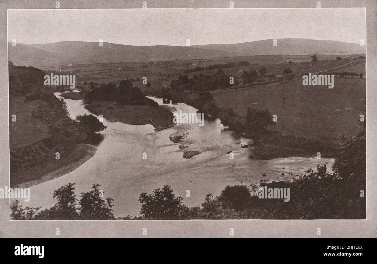 Meeting of the Waters, Castletownroche. County Cork (1913 Stock Photo ...