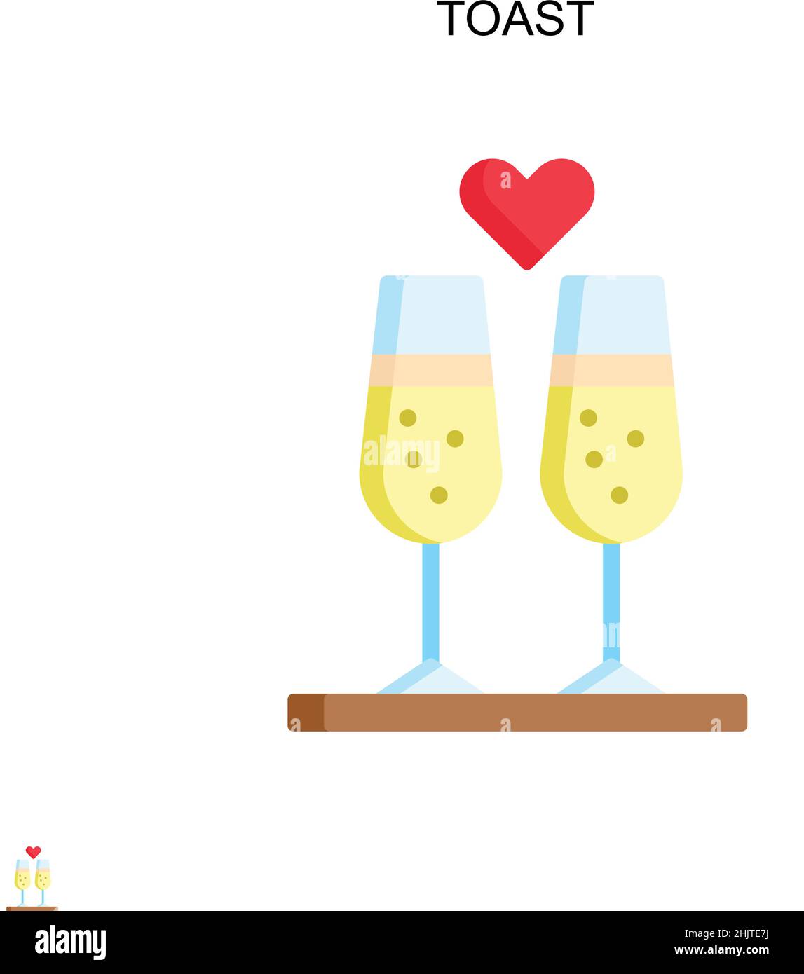 Toast Simple vector icon. Illustration symbol design template for web ...