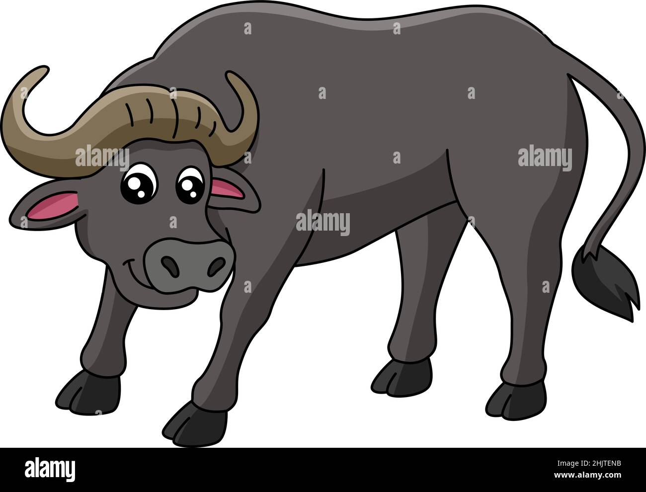 Buffalo Cartoon Clipart Vector Illustration Stock Vector Image & Art ...
