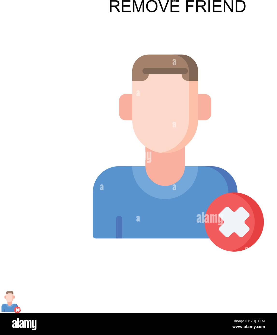 Remove friend Simple vector icon. Illustration symbol design template ...