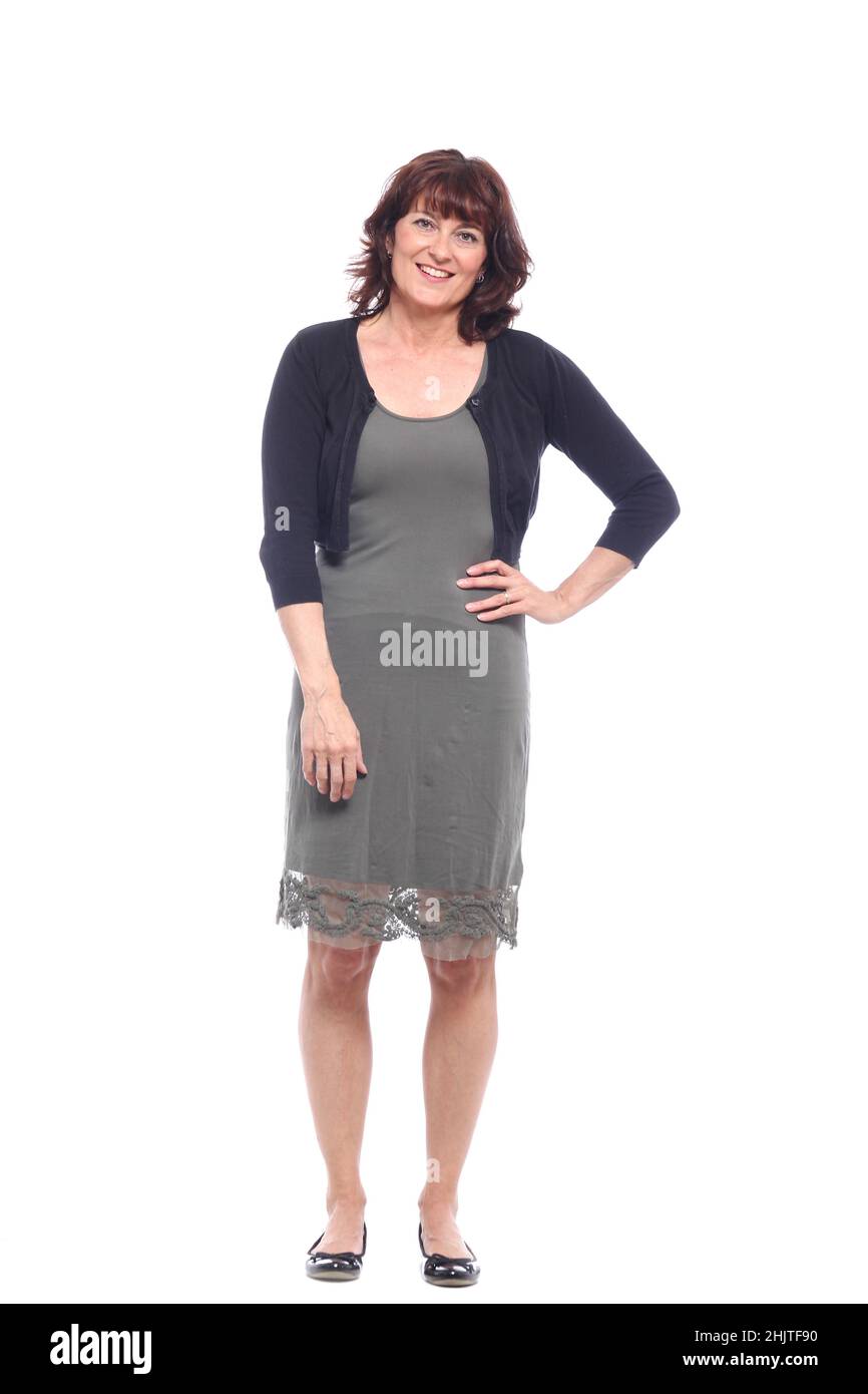 Beautiful mature woman full body Stock Photo - Alamy