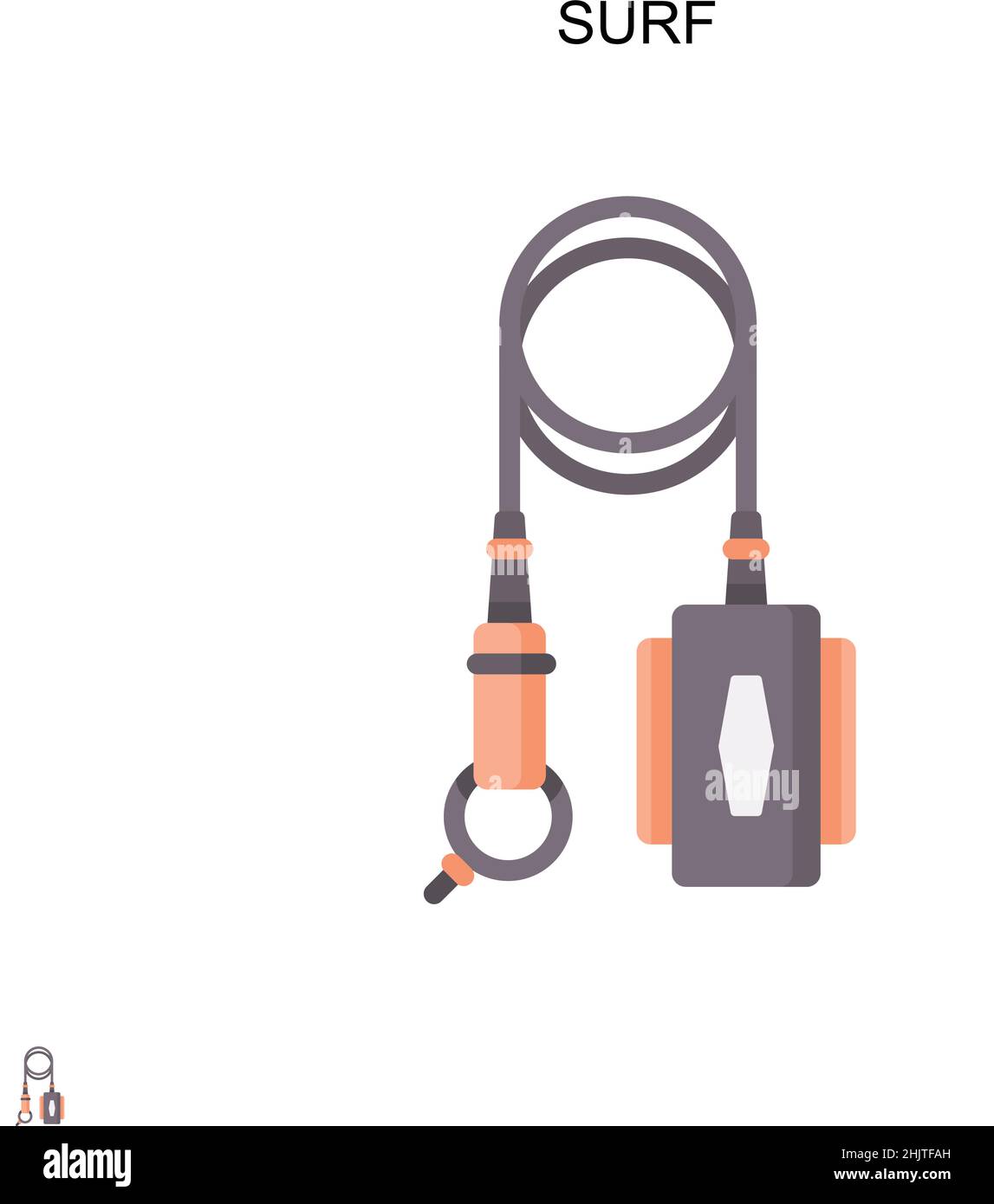 Surf Simple vector icon. Illustration symbol design template for web ...