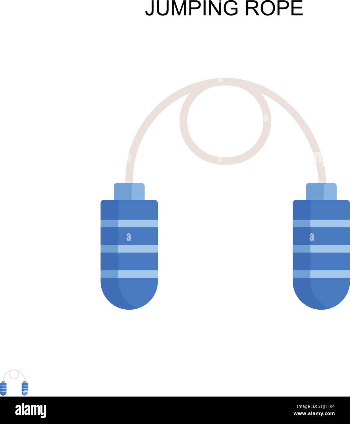 Jumping rope Simple vector icon. Illustration symbol design template ...